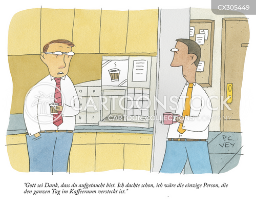 Cartoons und Karikaturen mit Kaffeepause