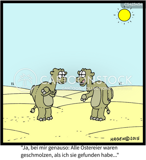 Cartoons und Karikaturen mit Ostereier
