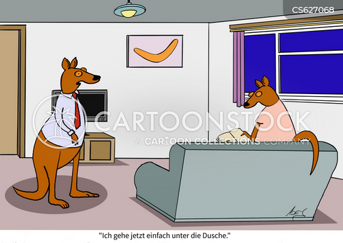 Cartoons und Karikaturen mit Duschen