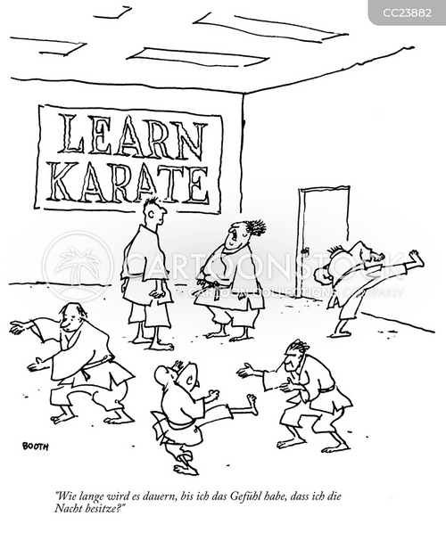 Cartoons und Karikaturen mit Karate-klassen