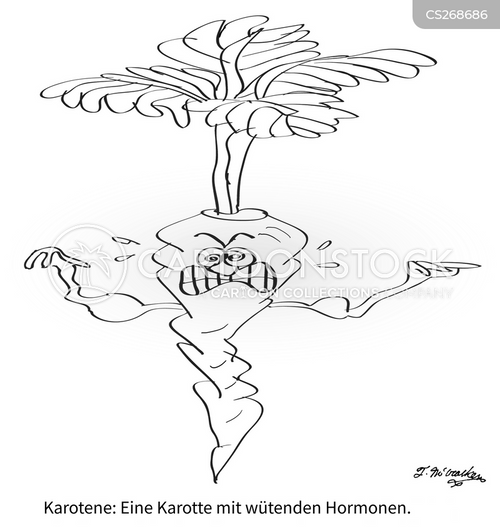 Cartoons und Karikaturen mit Tobende Hormone