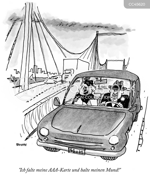 Cartoons und Karikaturen mit Beifahrer