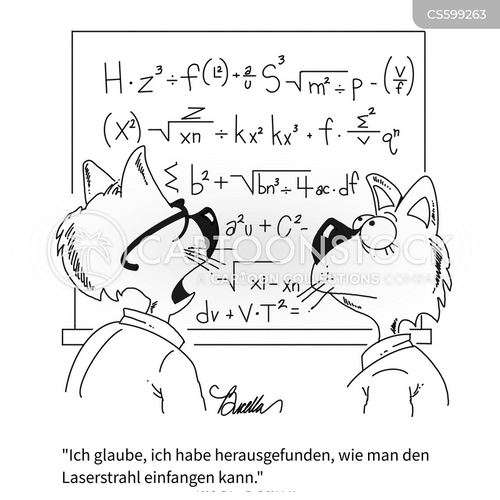 Cartoons und Karikaturen mit Laserstrahl