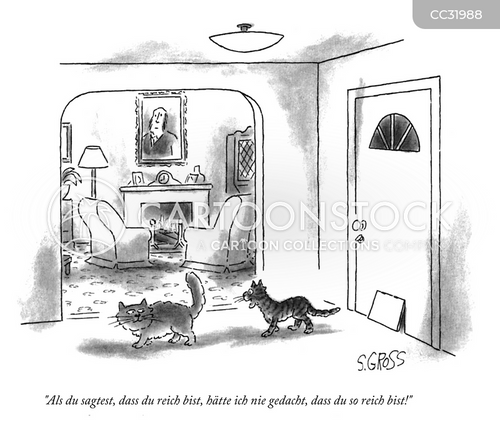Cartoons und Karikaturen mit Katzentür