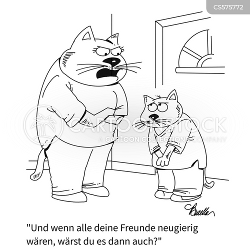 Cartoons und Karikaturen mit Neugierig