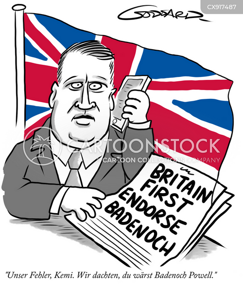 Cartoons und Karikaturen mit Robert Baden-powell