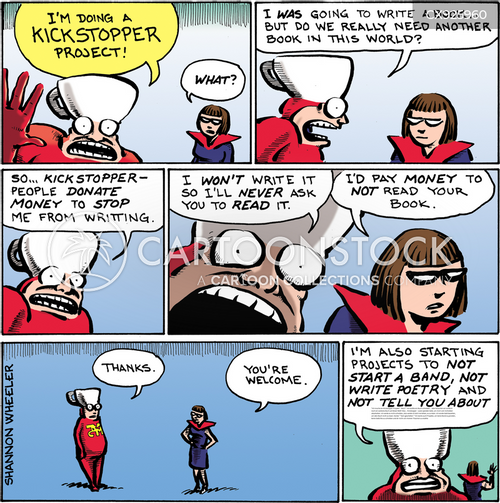 Cartoons und Karikaturen mit Kickstopper