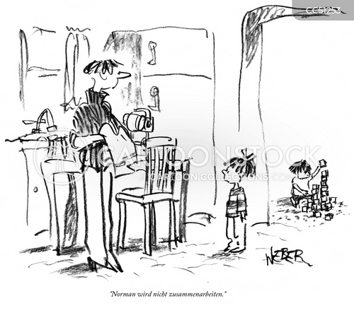 Cartoons und Karikaturen mit Entwicklung In Der Kindheit