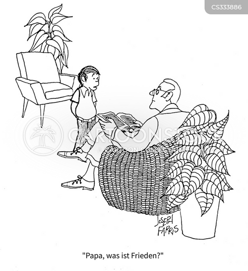 Cartoons und Karikaturen mit Friedenszeit