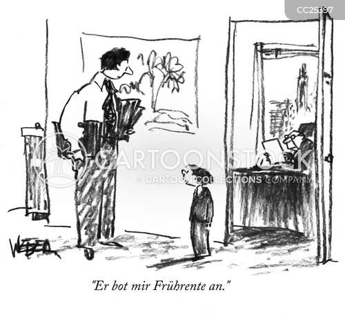 Cartoons und Karikaturen mit Rentnerin