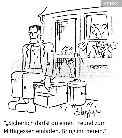 Cartoons und Karikaturen mit Einladen