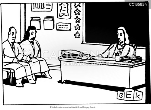 Cartoons und Karikaturen mit Elternabend