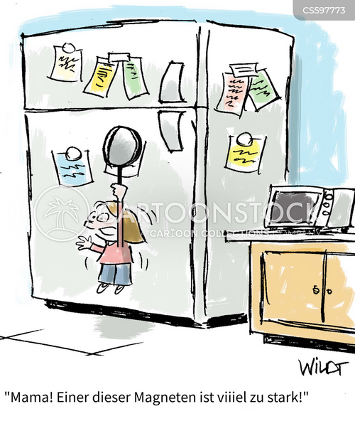 Cartoons und Karikaturen mit Starker Magnet