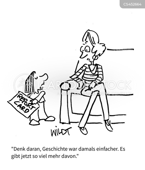 Cartoons und Karikaturen mit Vergehen Der Zeit