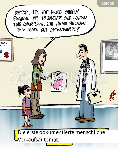 Cartoons und Karikaturen mit Automat