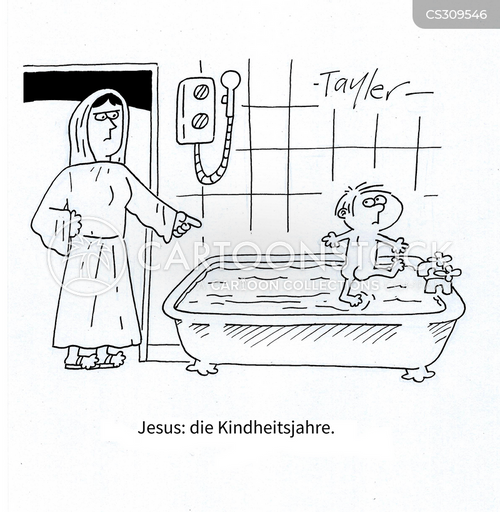 Cartoons und Karikaturen mit Kind Jesus