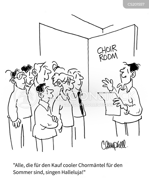 Cartoons und Karikaturen mit Chor
