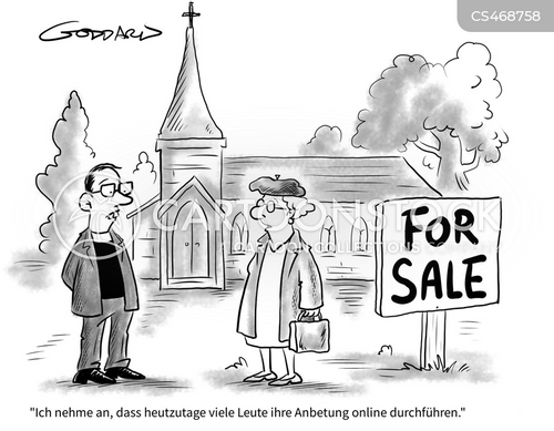Cartoons und Karikaturen mit Kirchen