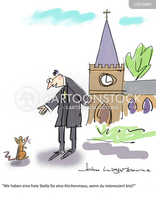 Cartoons und Karikaturen mit Kirchenmaus