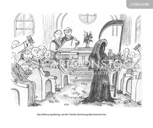 Cartoons und Karikaturen mit Tod