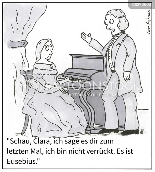 Cartoons und Karikaturen mit Clara Schumann