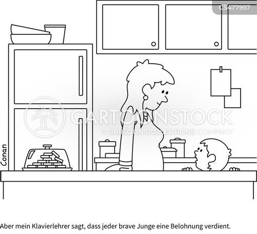 Cartoons und Karikaturen mit Klavierlehrer