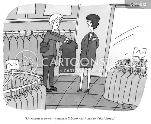 Cartoons und Karikaturen mit Schwarze Kleider