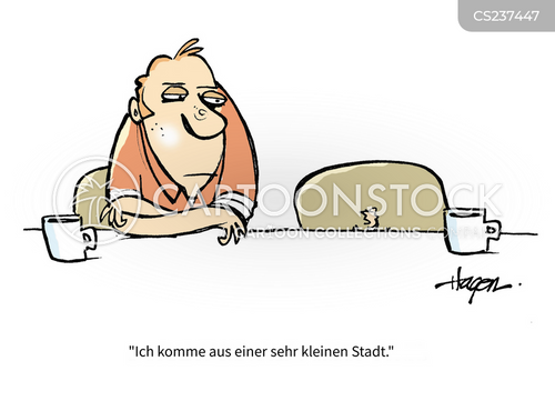 Cartoons und Karikaturen mit Kleinstadt
