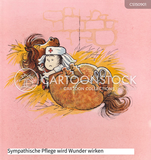 Cartoons und Karikaturen mit Krankenpflege