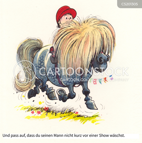 Cartoons und Karikaturen mit Reitpfad