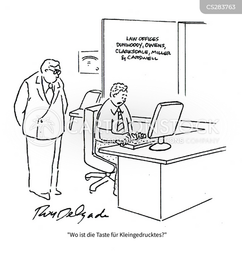 Cartoons und Karikaturen mit Juristisches Schreiben