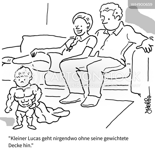 Cartoons und Karikaturen mit Kleinkind