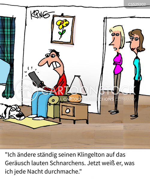Cartoons und Karikaturen mit Schnarchen