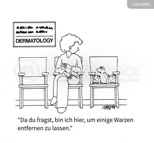Cartoons und Karikaturen mit Dermatologiekliniken