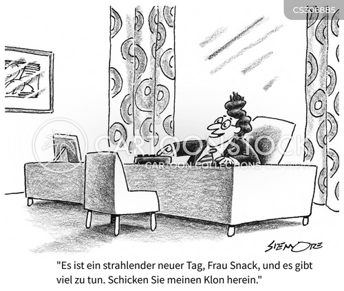 Cartoons und Karikaturen mit Klonen