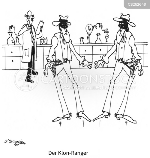 Cartoons und Karikaturen mit Klonen