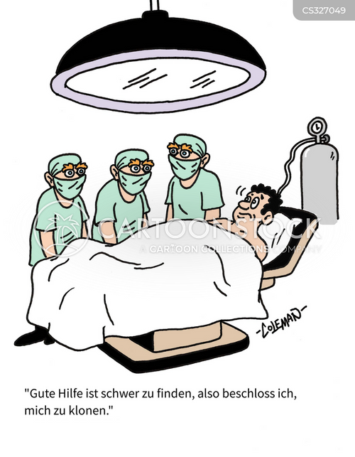 Cartoons und Karikaturen mit Klonen