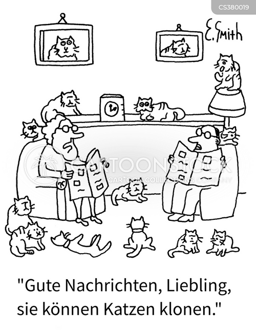 Cartoons und Karikaturen mit Klonen