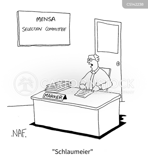 Cartoons und Karikaturen mit Mensa-test