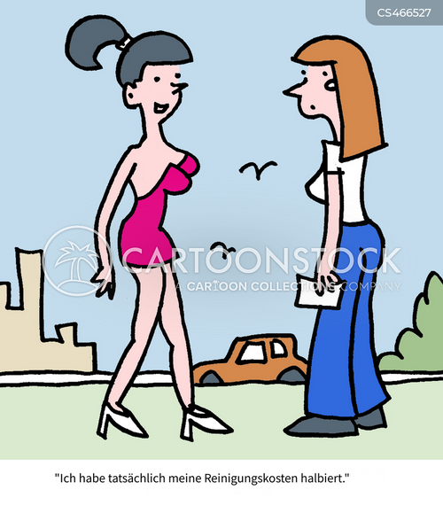 Cartoons und Karikaturen mit Knappes Badeanzug