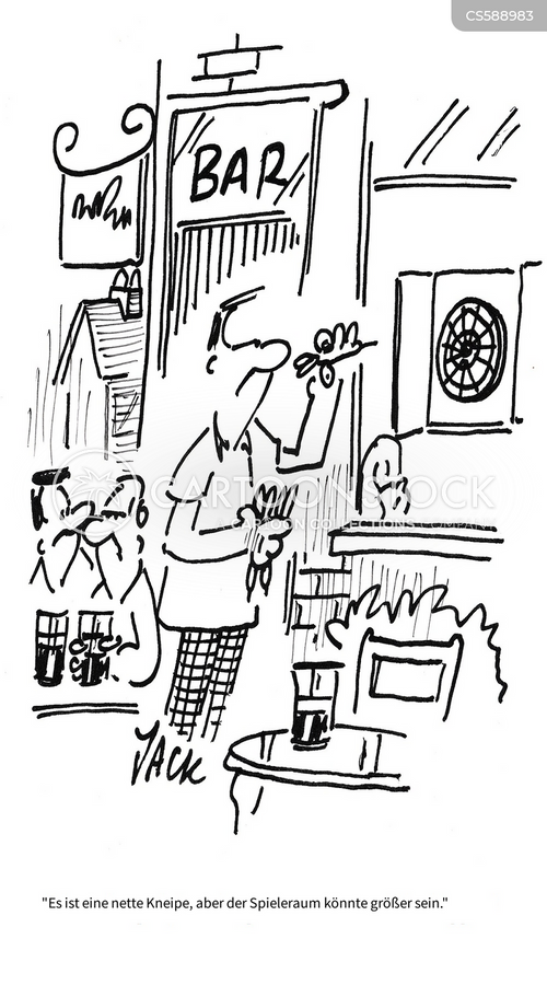 Cartoons und Karikaturen mit Kneipe