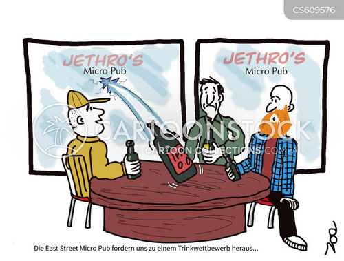Cartoons und Karikaturen mit Kneipe