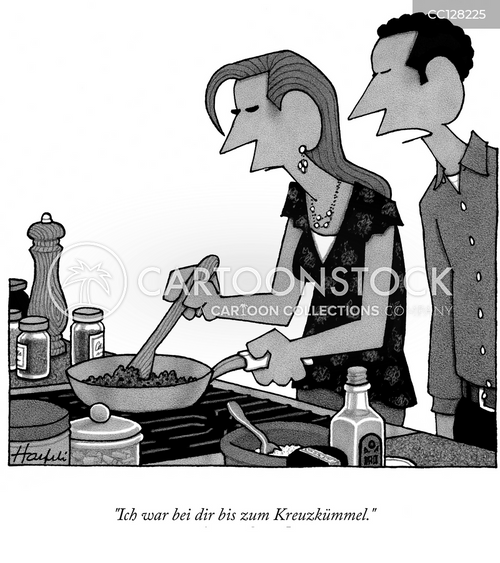 Cartoons und Karikaturen mit Kochbuch