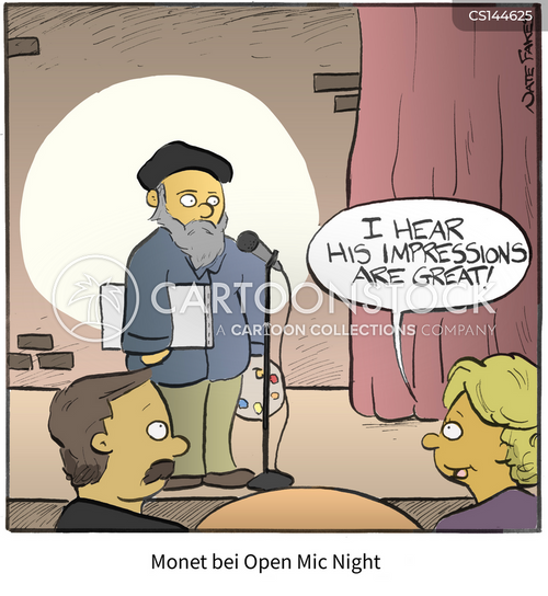 Cartoons und Karikaturen mit Open Mic Nacht