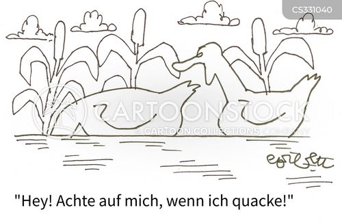 Cartoons und Karikaturen mit Quacken