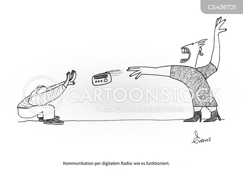 Cartoons und Karikaturen mit Digitale Radios