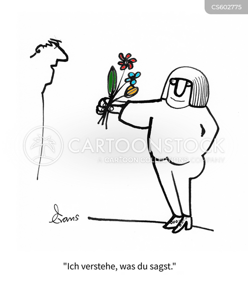 Cartoons und Karikaturen mit Blumen Schenken