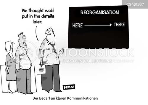 Cartoons und Karikaturen mit Kommunikationen