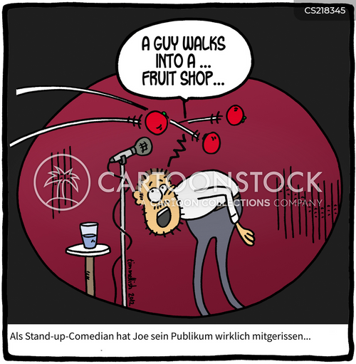 Cartoons und Karikaturen mit Stand-up-comics