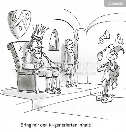 Cartoons und Karikaturen mit Ki-generiert